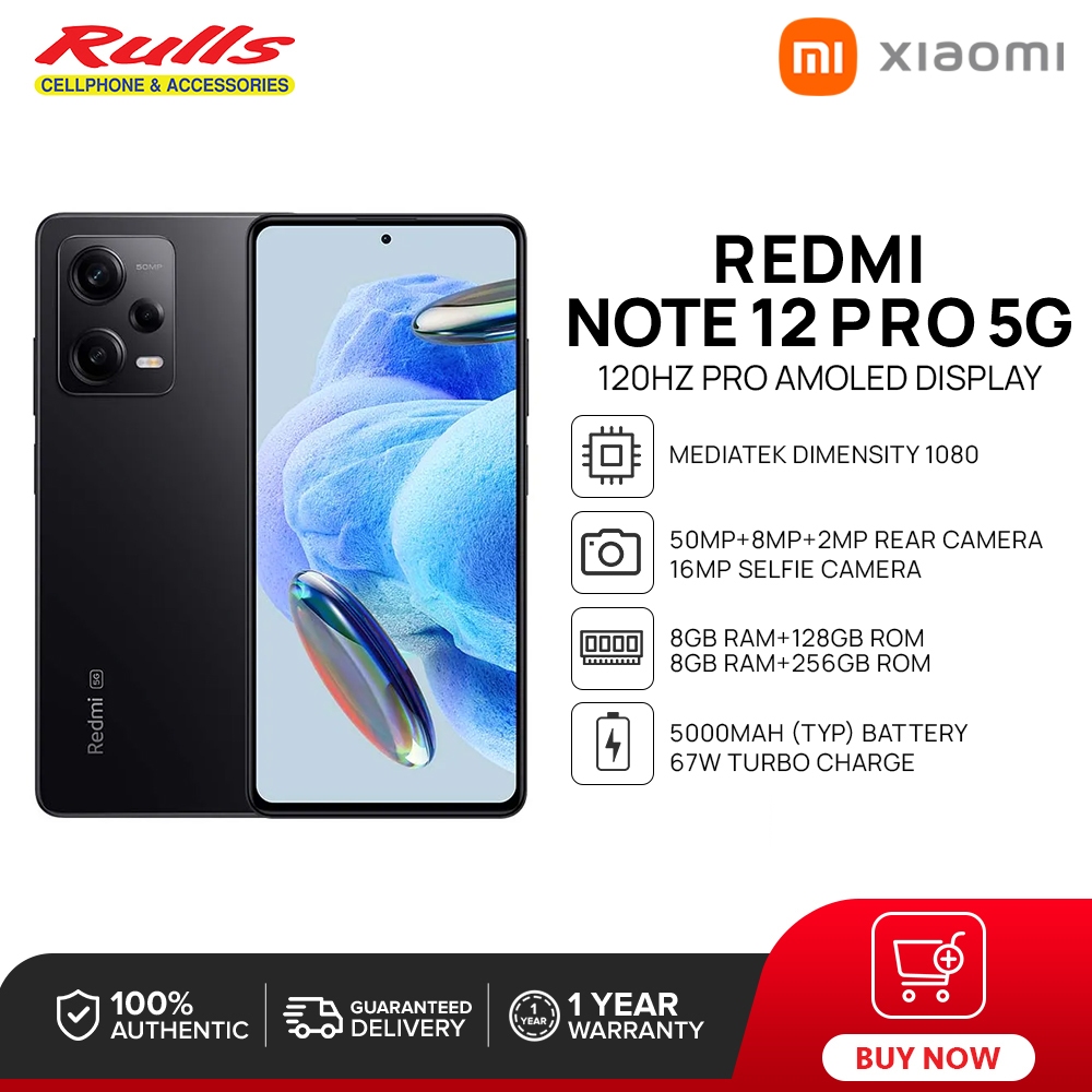 Xiaomi Redmi Note 12 Pro 5G Smartphone | 8GB+128GB / 8GB+256GB ...
