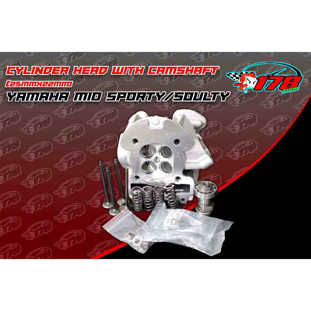 mio sporty 4valve head 22/25mm | Shopee Philippines