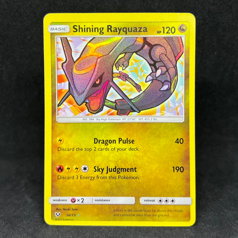 Pokemon TCG Shining Rayquaza Holo Rare 56/73 2017 Shining Legends Trading Card | Shopee Philippines