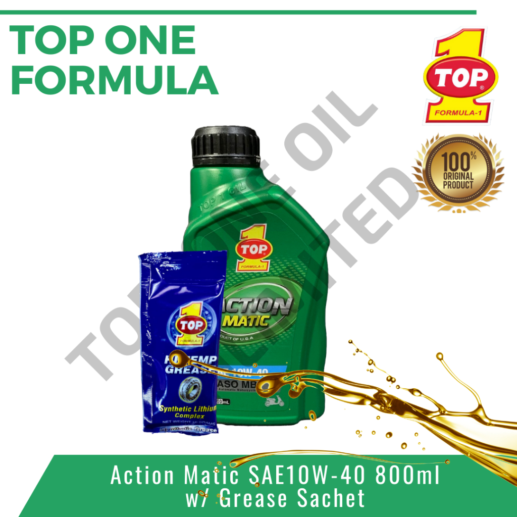Top One Formula- ACTION MATIC SAE10W-40 800cc PLUS SYNTHETIC GREASE ...