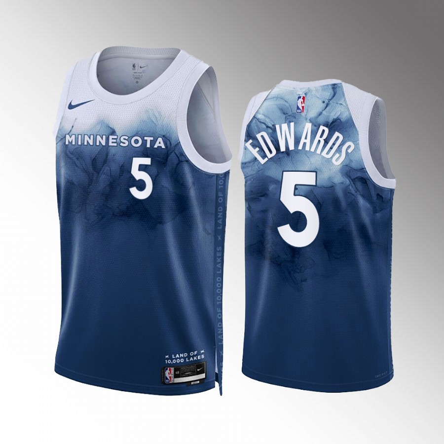 Anthony Edwards 2023-24 Minnesota Blue #5 City Edition Jersey Swingman | Shopee Philippines
