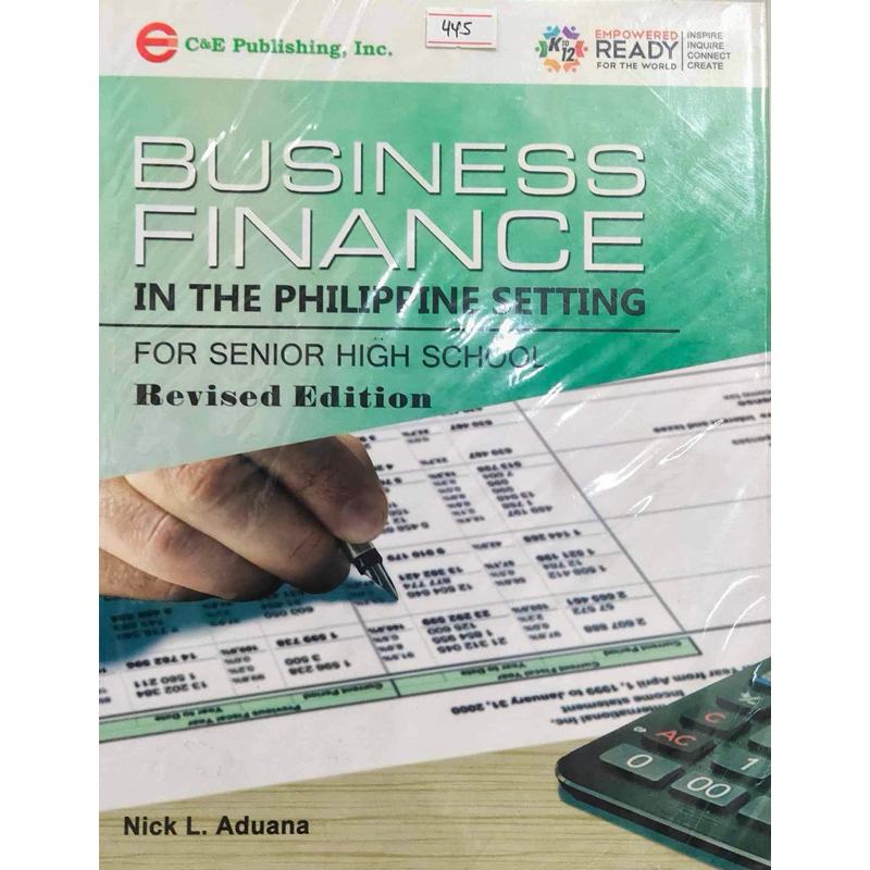 BUSINESS FINANCE IN THE PHILIPPINF SETTING FOR SENIOR HIGH SCHOOL ...