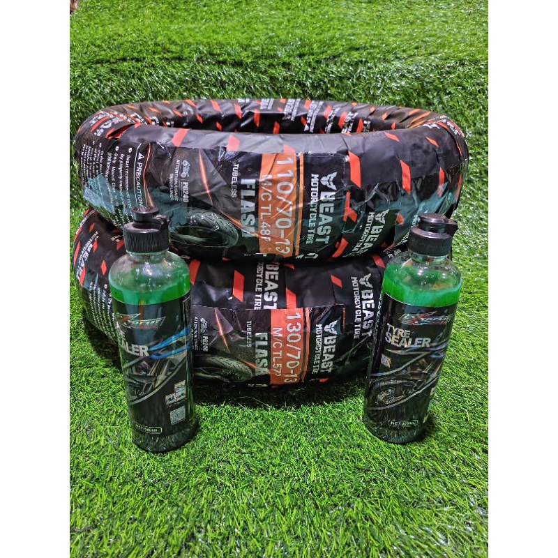 BEAST TIRE FLASH / GRIPPER TORO ROSSO NMAX STOCK SIZE FRONT/REAR(FREE ...