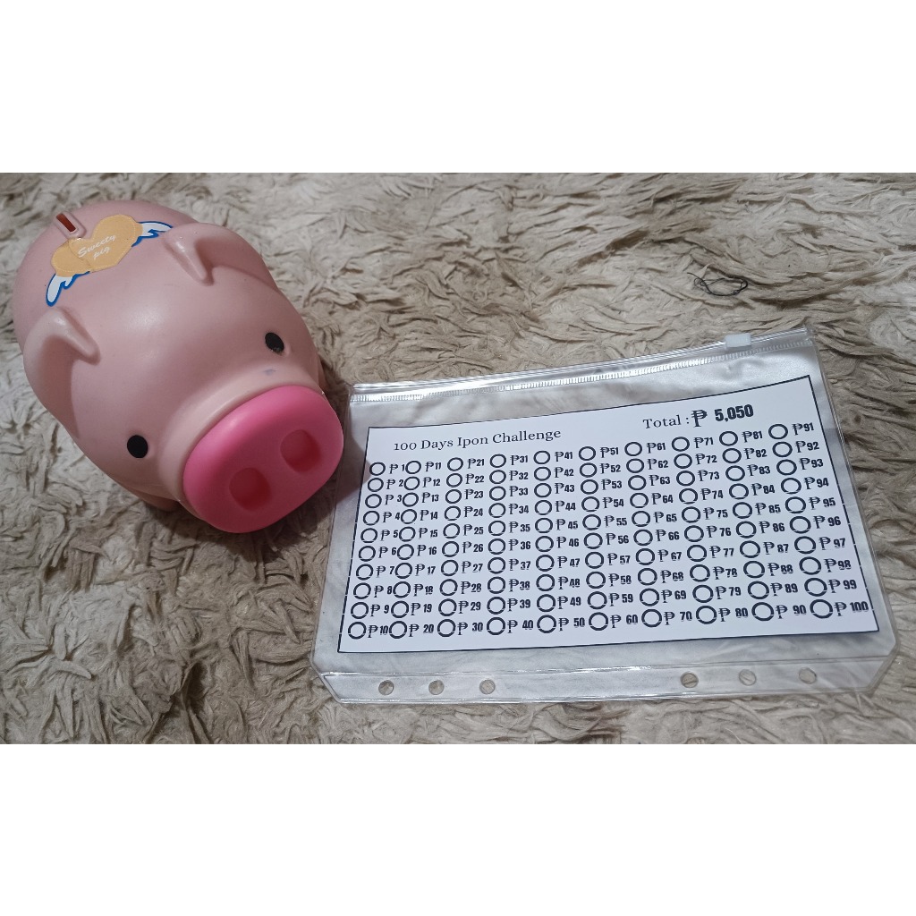 money ipon challenge 2025 / 100 days ipon challenge / A5 size / with ...