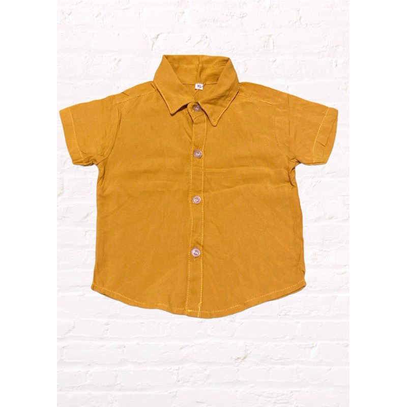 KIDS Button Down Polo Challis PLAIN PART II xs,small,medium,large,xl ...