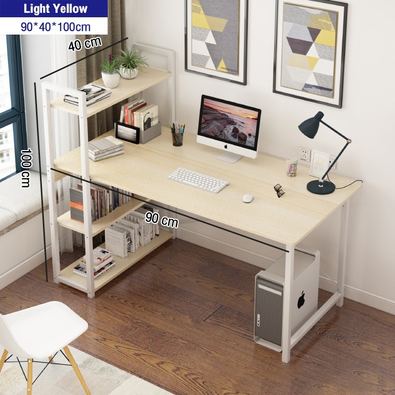 Study Table with Book Shelf Desktop Table Computer Table with Shelves ...