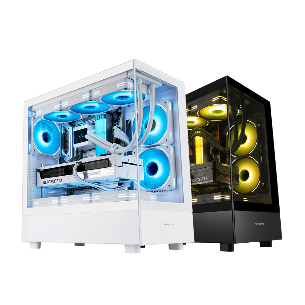 Segotep Endura Pro+ PC Case (E-ATX / ATX / M-ATX / ITX Supported) (Fans ...