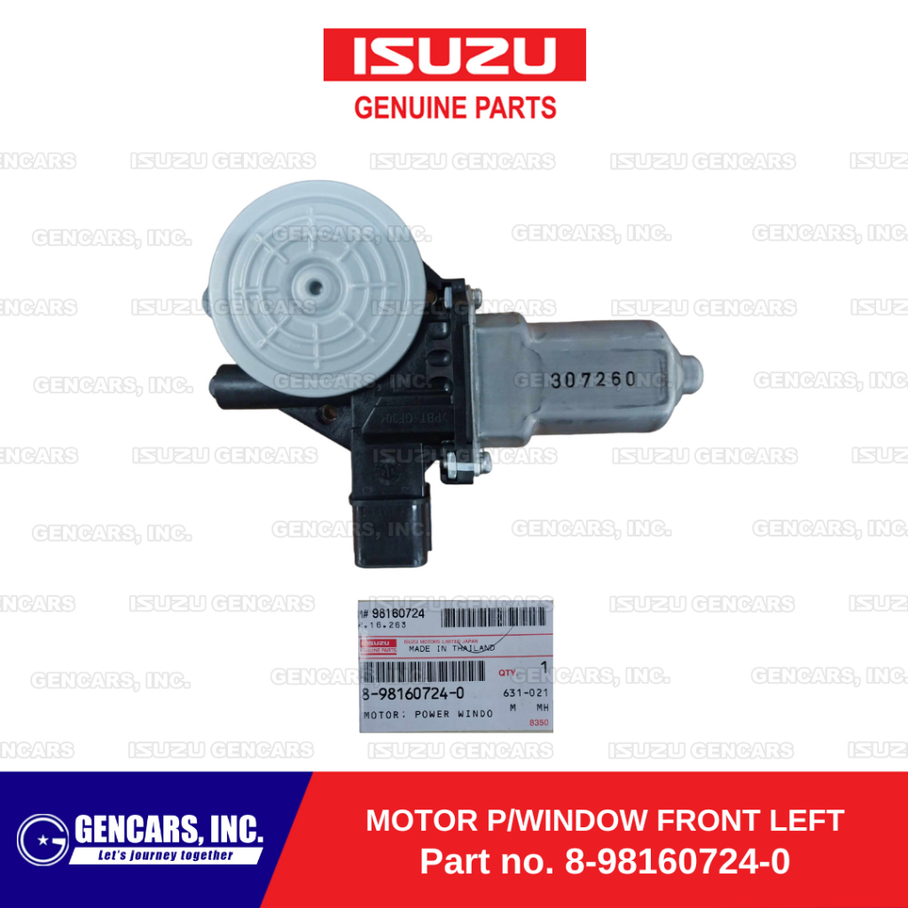 Isuzu Motor Asm; Front Window Regulator for Mux/ Dmax 2015-2019 ...