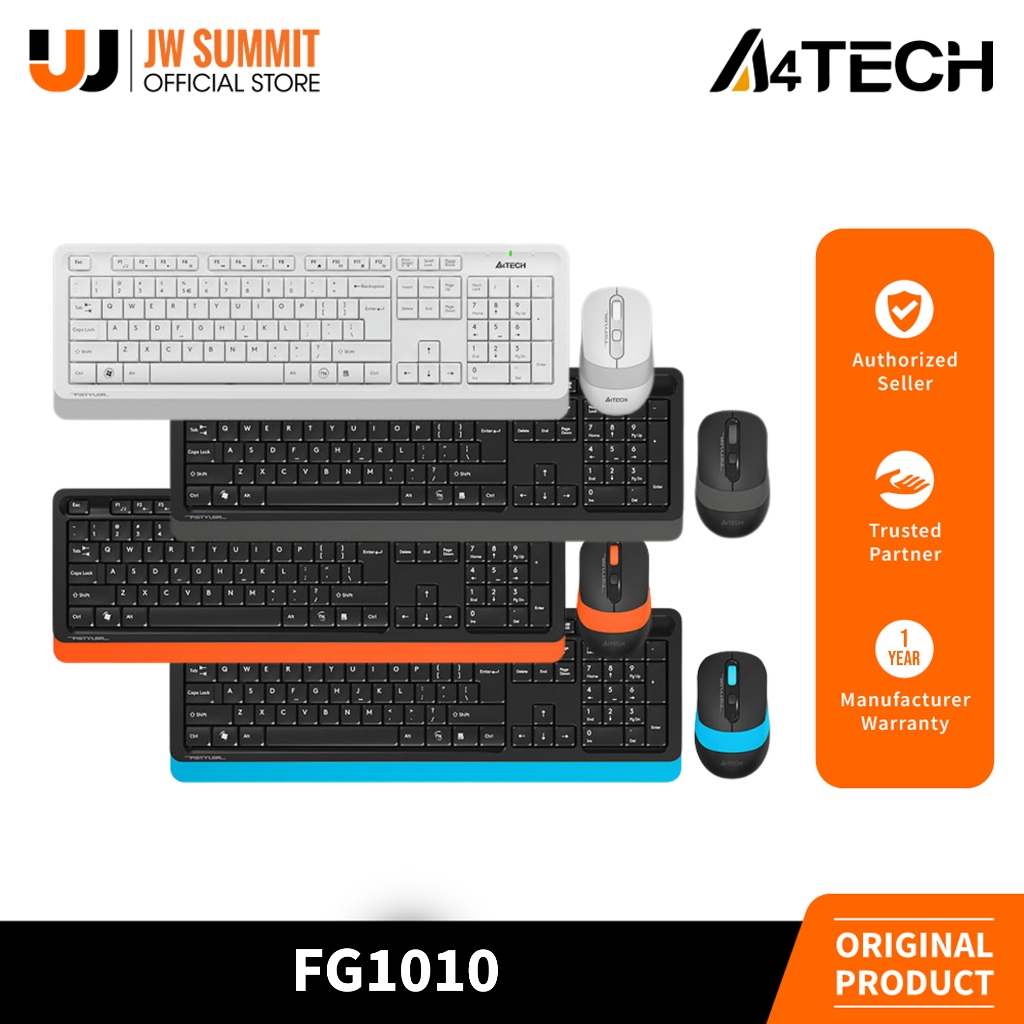 A4Tech FG1010 Fstyler 2.4G Power-Saving Wireless Keyboard and Mouse Combo | Shopee Philippines