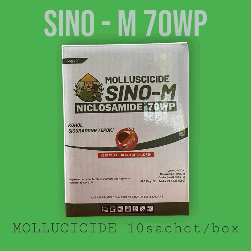 SINO M Molluscicide - Niclosamide 70WP 10sachet/box | Shopee Philippines