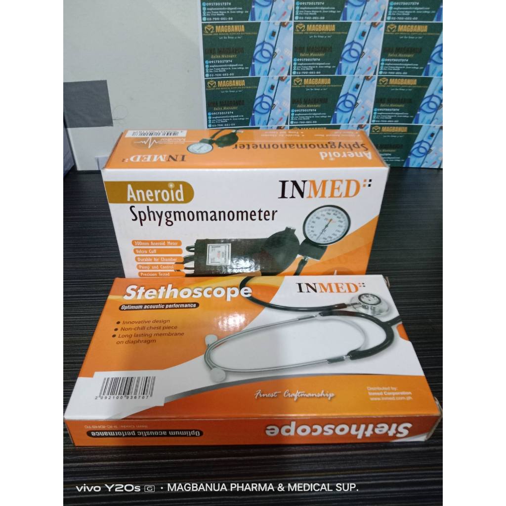 INMED SET SPHYGMOMANOMETER/STETHOSCOPE BP MANUAL MONITOR | Shopee Philippines