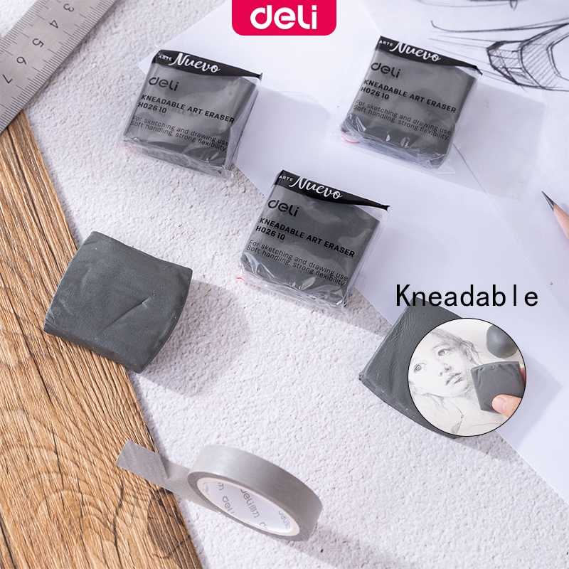 Deli Kneadable Eraser Sketch Soft Plasticine Sketch Painting Use Soft ...