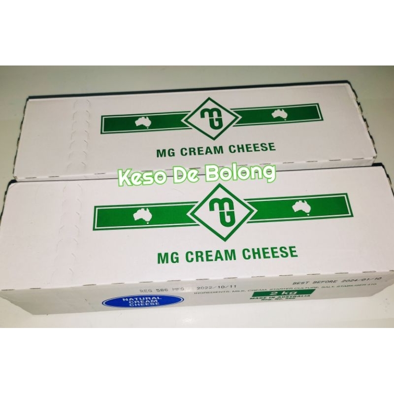 1 Case MG (Murray Goulborn) Cream Cheese 2kg (6 Bars) | Shopee Philippines