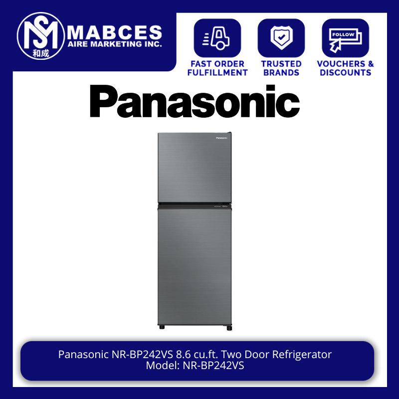 Panasonic NR-BP242VS 8.6 cu.ft. Two Door Refrigerator | Shopee Philippines