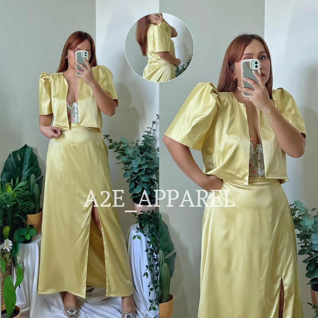 A2E | Cleo Coords | Modern Filipiniana Terno Coordinates Bolero with ...