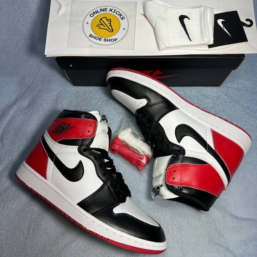 J1 high black toe with FREE socks and paper bag | Shopee Philippines