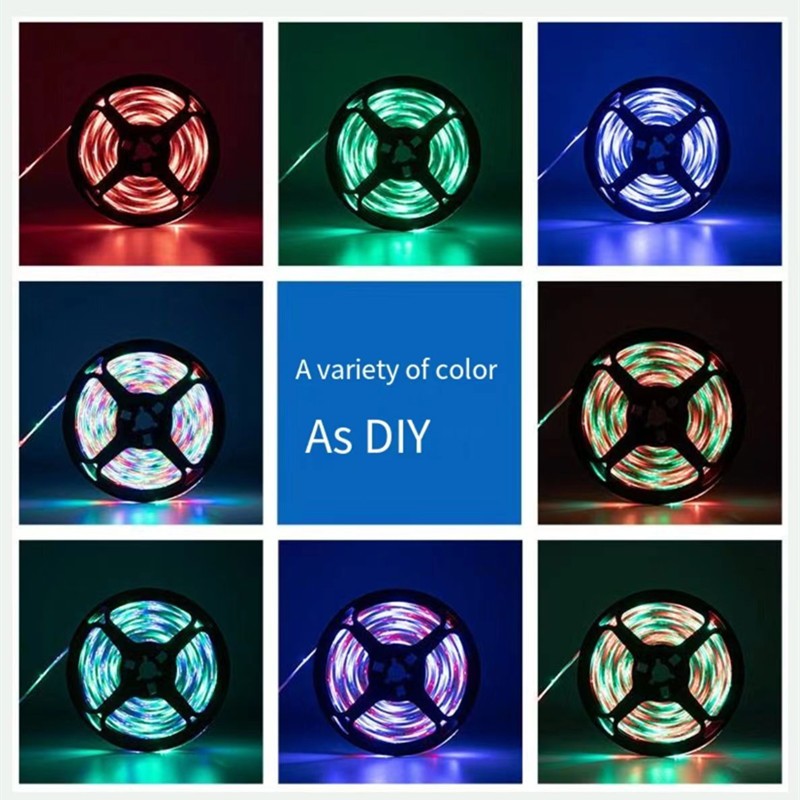 5M 3528 Rgb Led Light Strip+ 24 Key Remote Controller Non-Waterproof ...