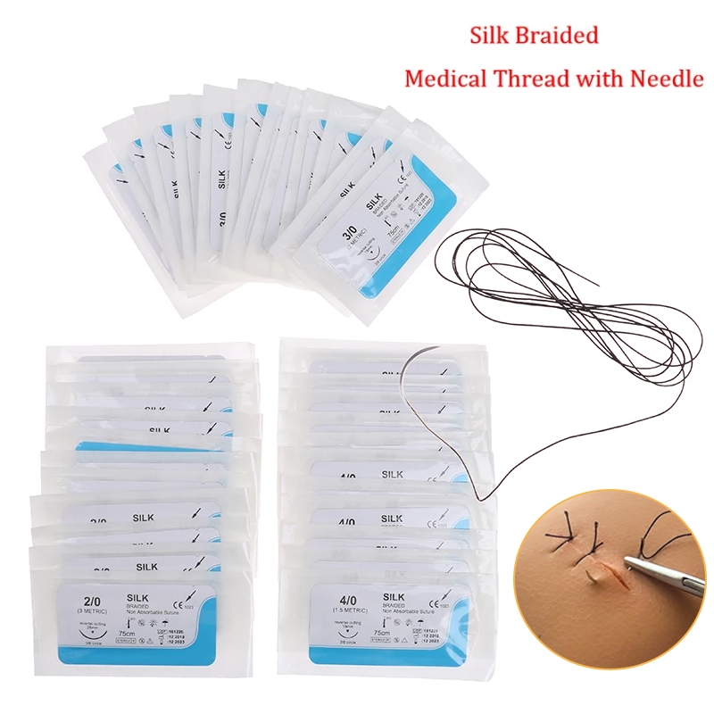 1/2/5Pcs Veterinary Surgical Suture Thread Sterile Surgical for Pig Dog ...