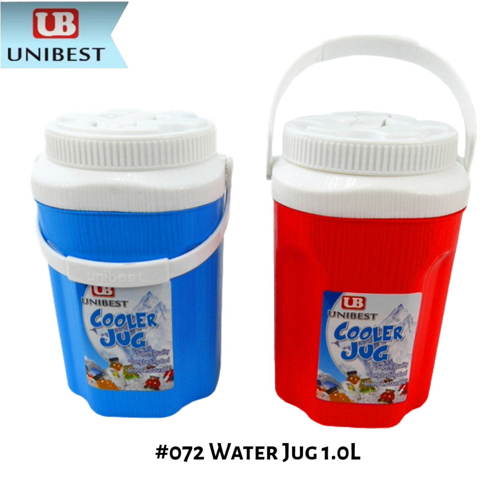 UNIBEST Water Jug 1.0L with Handle and Built-in Straw Random Color ...