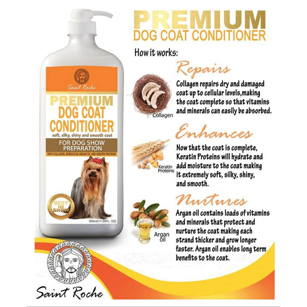 Saint Roche Premium Dog Coat Conditioner 500ml | Shopee Philippines