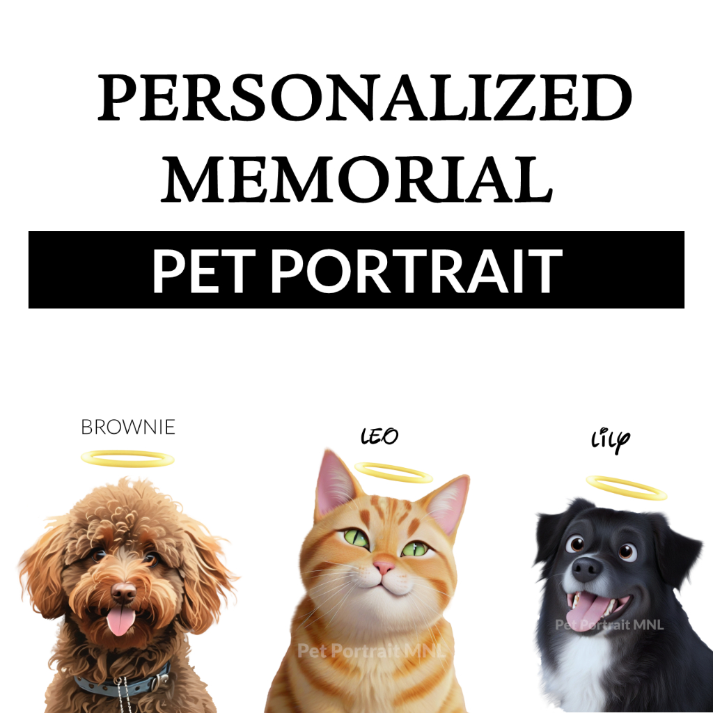Pet Memorial Portrait Remembrance Memorabilia for Dog Cat Frame Art ...