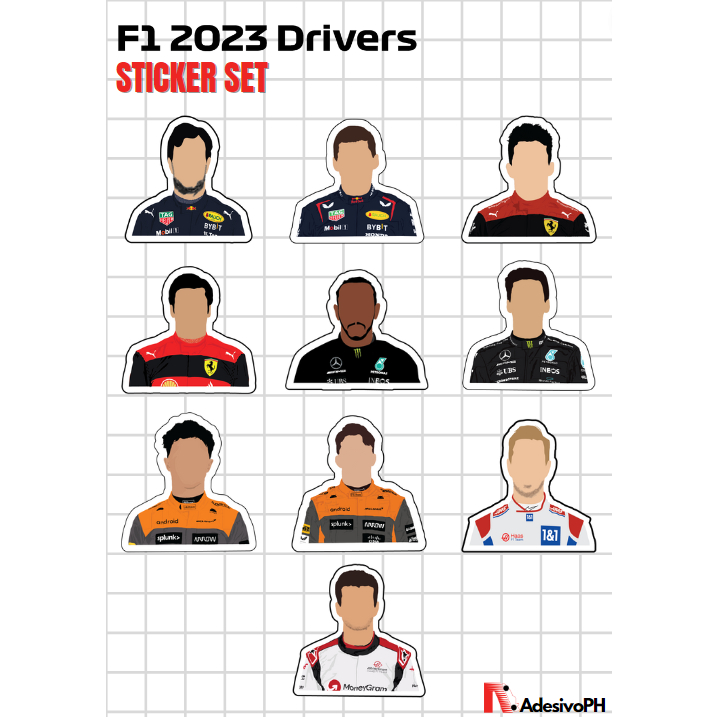 F1 2023 Drivers Sticker Set / GLOSSY / MATTE / HOLOGRAPHIC RAINBOW ...