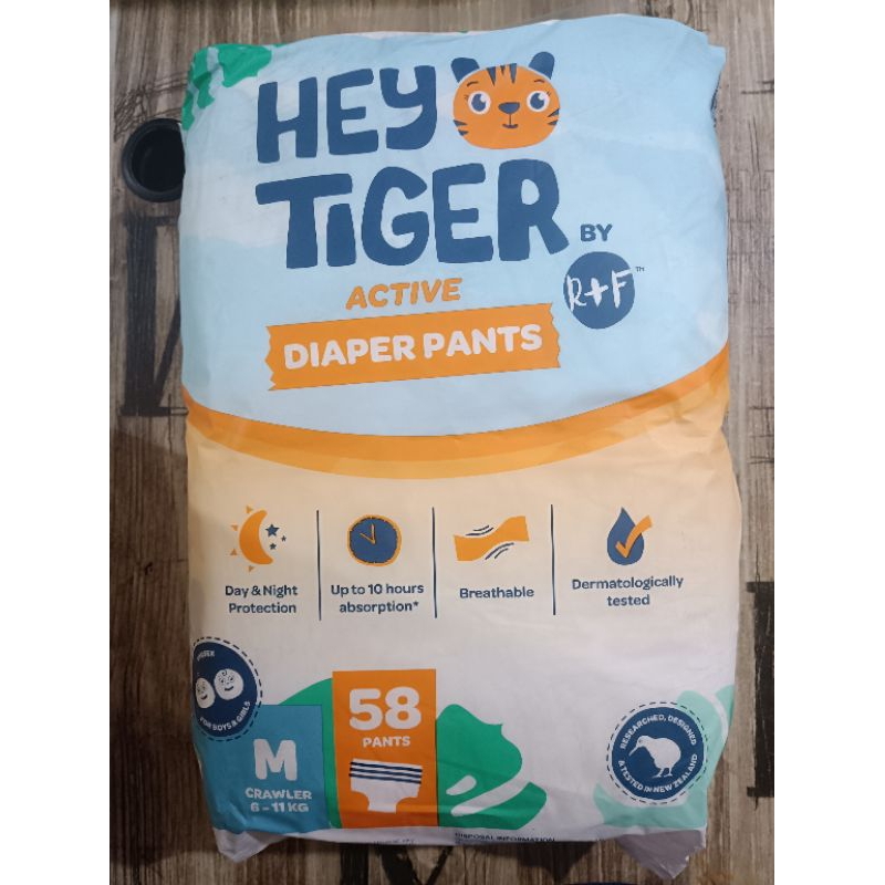 HEY TIGER by R&F Active Diaper Pants Medium 58pcs or 48pcs | Shopee ...