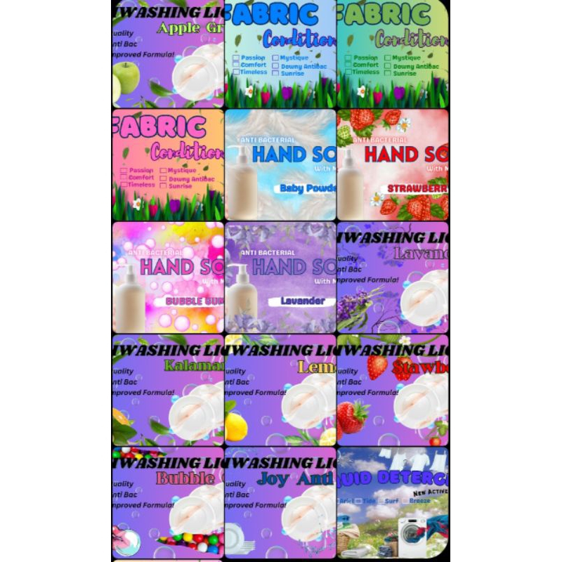 DISWASHING LIQUID STICKER LABEL WATER PROOF | Shopee Philippines