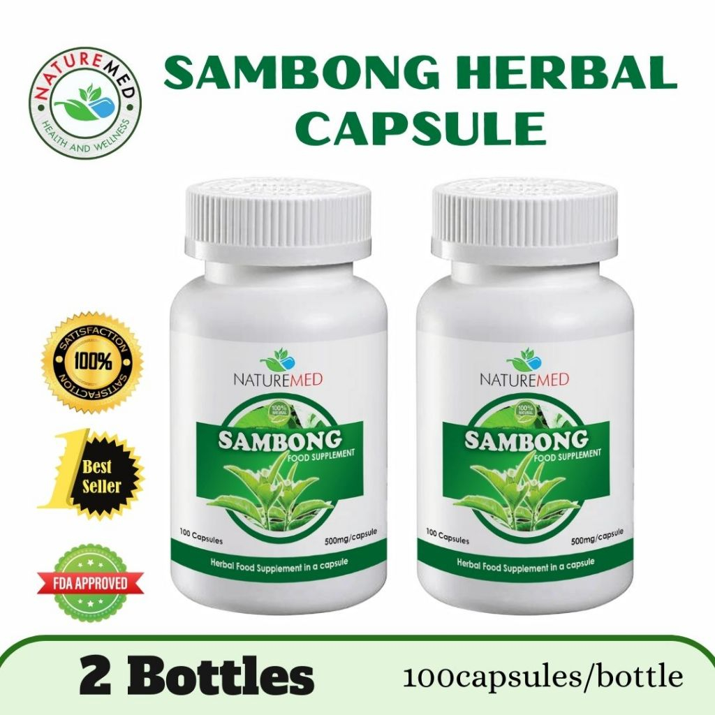 2 Bottles Sambong Herbal capsules/100 Capsules | Shopee Philippines