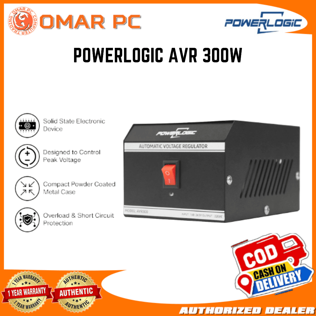 BRANDNEW POWERLOGIC AVR 300W WITH SURGE PROTECTION 3X220V | Shopee ...