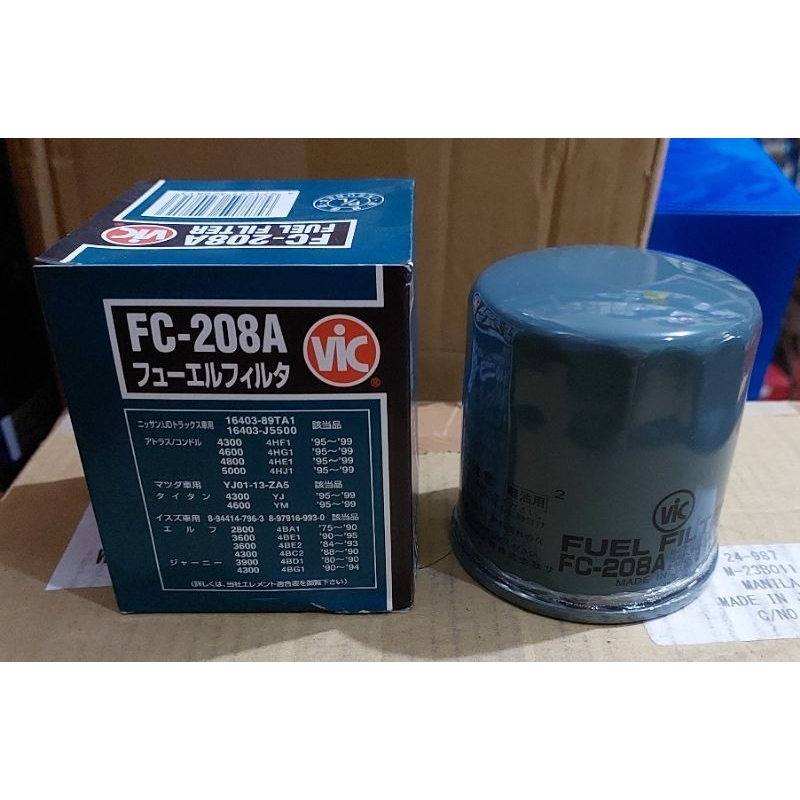 FC-208A FUEL FILTER FOR ISUZU ELF C-240, 4BA1, 4BC2, 4BE1, AND C-190 ...