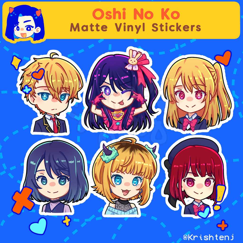 Oshi no Ko Matte Vinyl Stickers : Krishten | Shopee Philippines
