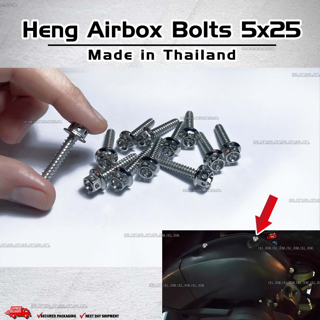 Airbox Bolts m5x25 Original Heng Made in Thailand | Shopee Philippines