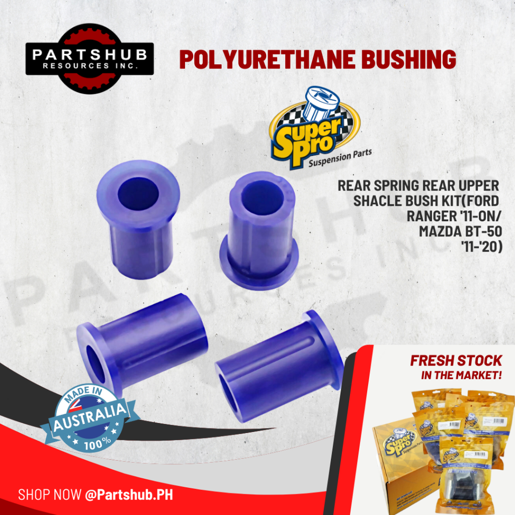 SUPERPRO SPF3803K REAR Spring Rear Upper Shackle Bush Kit (FORD RANGER ...