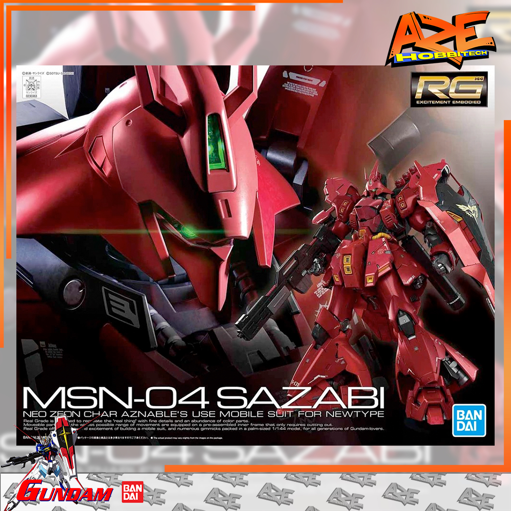 AZE Gundam MSN 04 Sazabi RG 1/144 GunPla Model Kit | Shopee Philippines