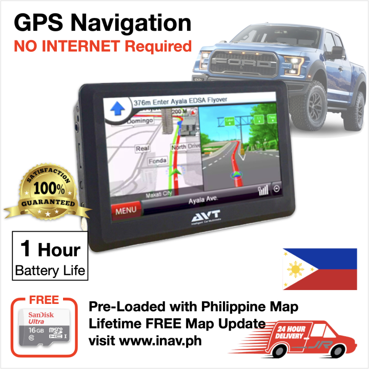 AVT 5 Inch Portable GPS Navigation Navigator Navi Windows CE ...