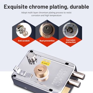 Stainless Steel Main Door Lock Set Strong Deadbolt Gate Lock Universal ...