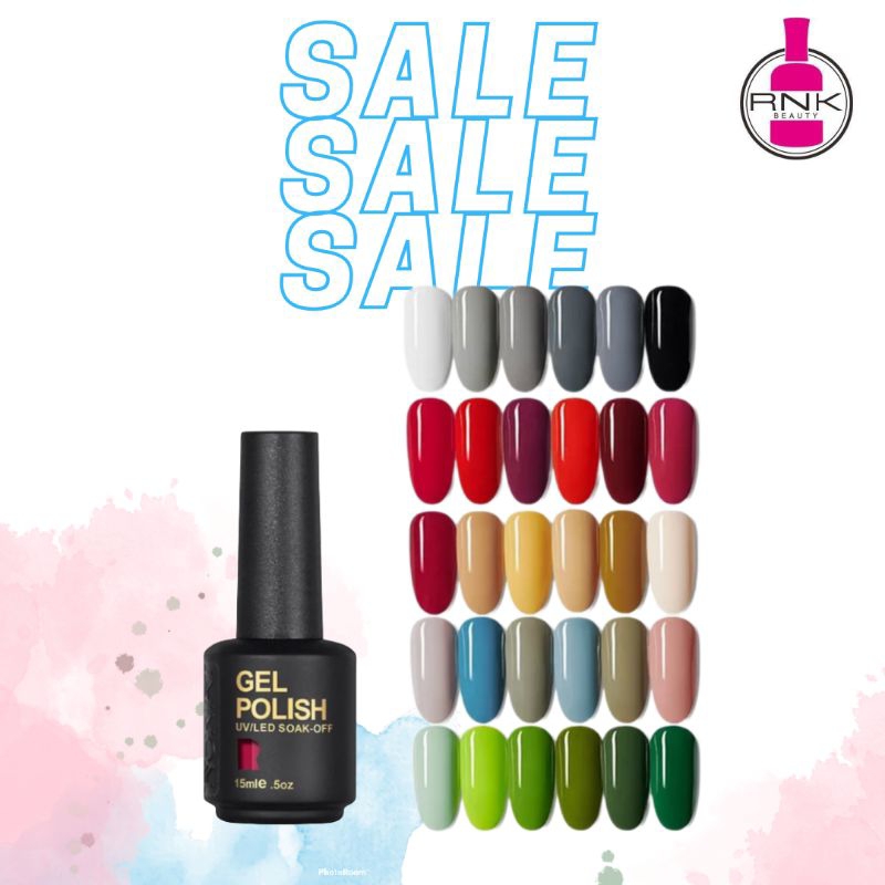 RONIKI Color Gel Polish 15ml UV LED Soak Off Nail Gel Polish for ...