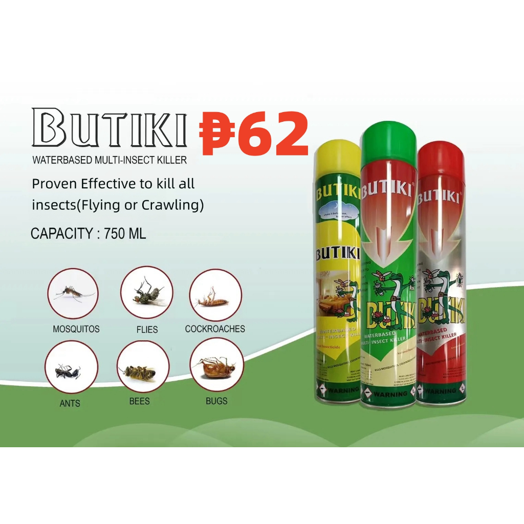 BUTIKI Insecticide Spray Aerosol Insect Spray Mosquito Killer 750ml ...