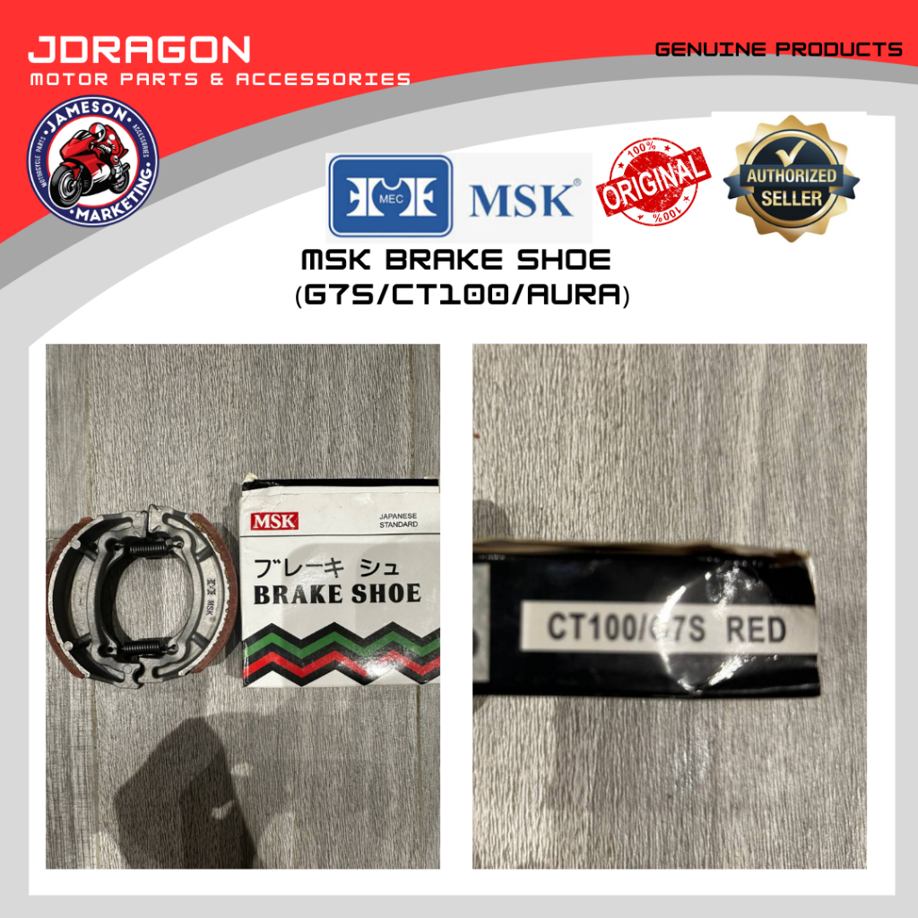 MSK BRAKE SHOE (BAJAJ CT100/G7S/FURY 125) | Shopee Philippines
