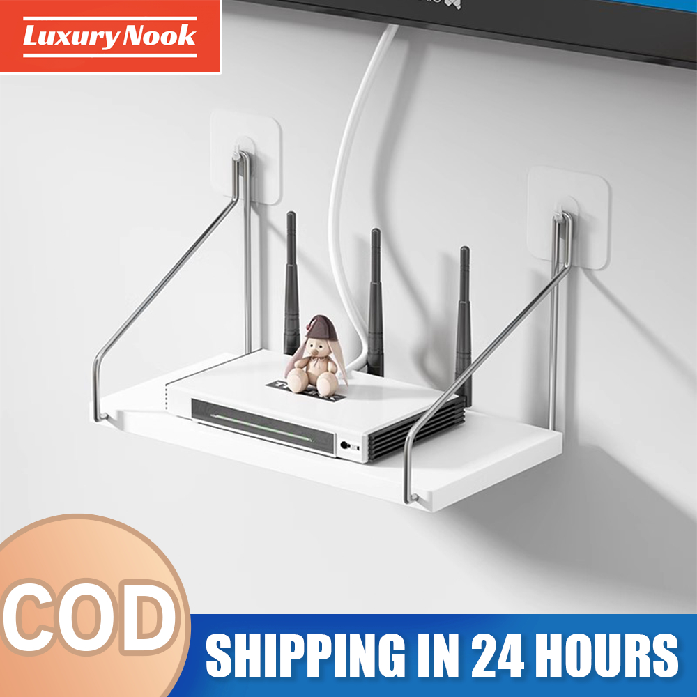 No Punching TV Router Set-Top Box WiFi Storage Rack Super Wall Hanging ...
