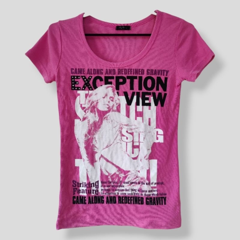 Pink Graphic Bedazzled Shirt | 90s Y2K Hysteric Glamour Morgan De Toi | Shopee Philippines