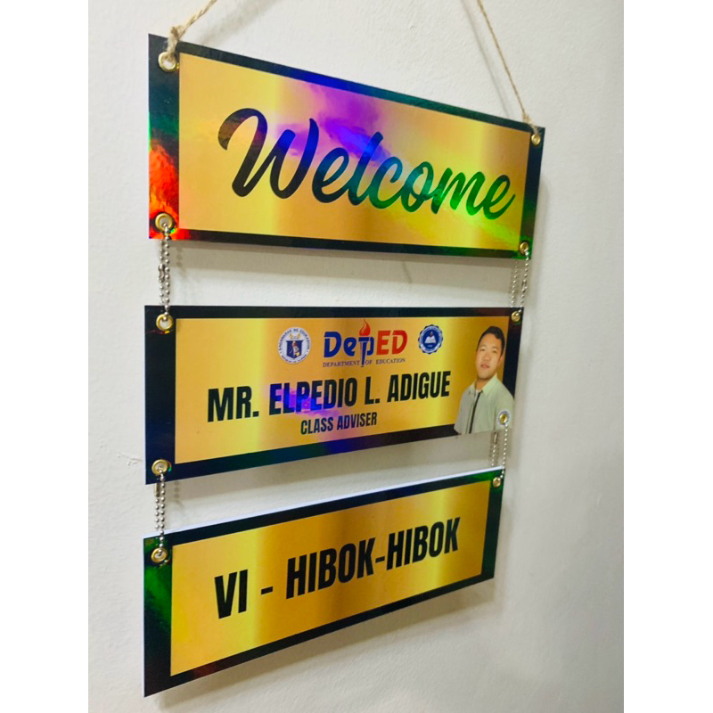 TEACHERS NAME PLATE HANGING DOOR | Shopee Philippines