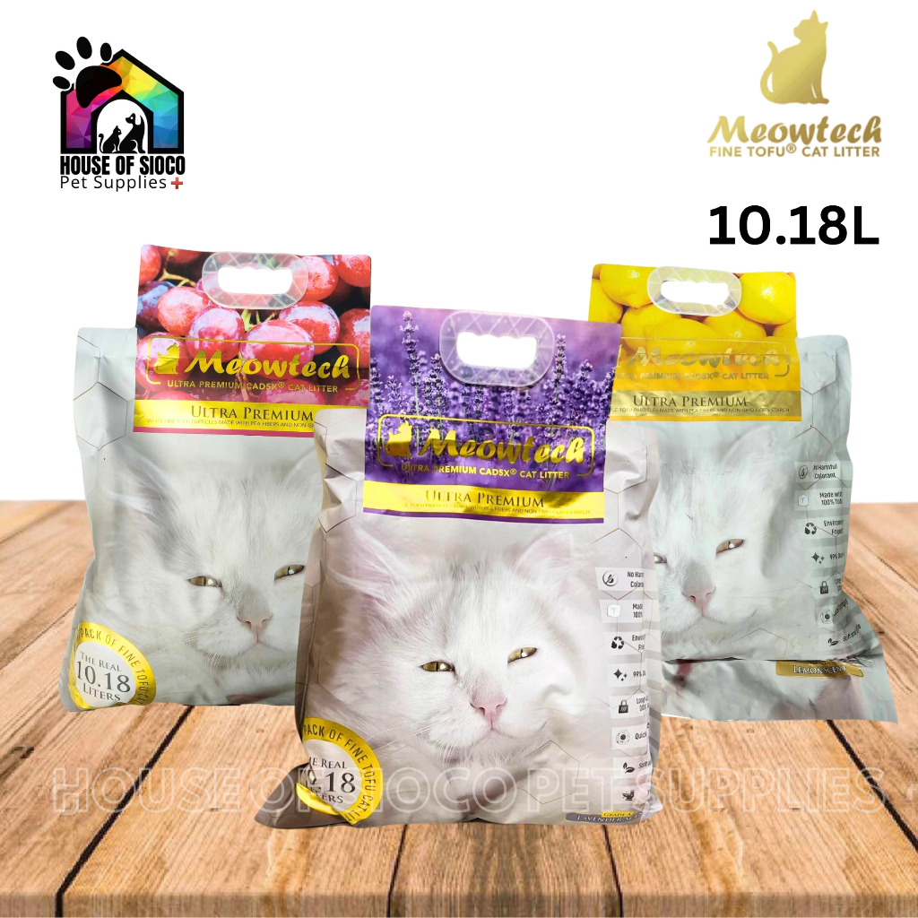 Meowtech Ultra Premium Fine Tofu Cat Litter 10.18L (4.5kg) | Shopee ...