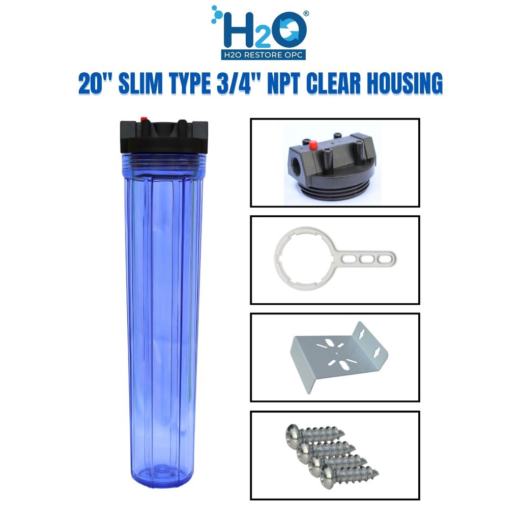 Water Filter Clear Housing 20 Inches 3/4" NPT | Shopee Philippines