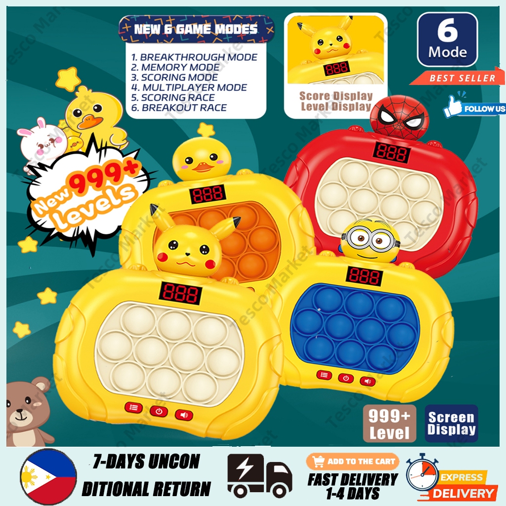 UPGRADE 999 Level Quick Push Game Pop It Electric Speed Educational ...