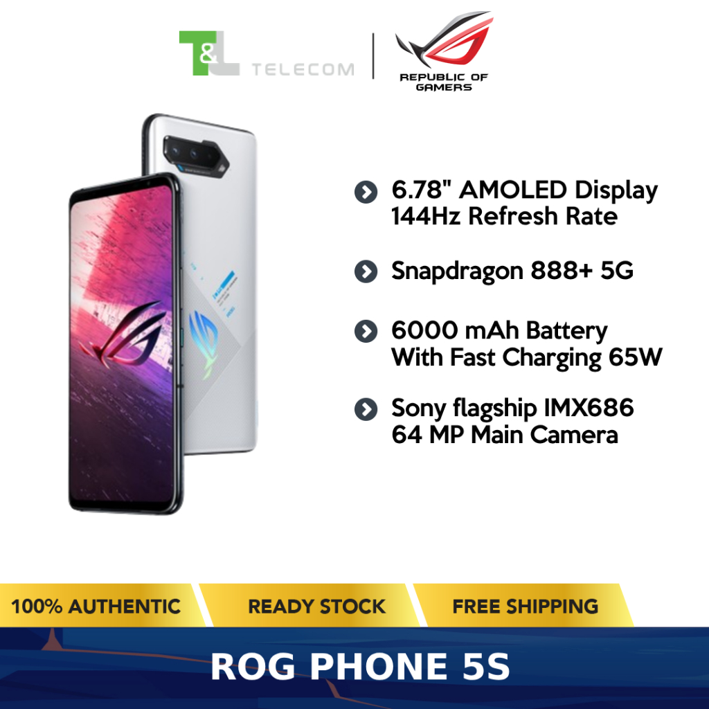 Asus ROG Phone 5S ZS676KS 16GB+ 256GB Dual SIM 5G - Qualcomm Snapdragon ...