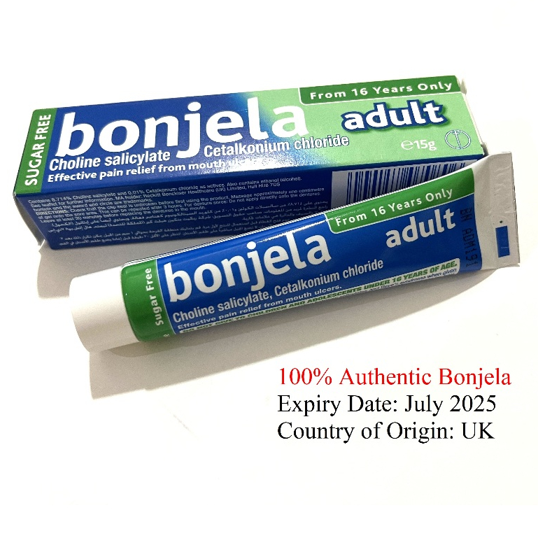Bonjela 15g for Adult Mouth Ulcer, Denture Sore, Singaw Pain Reliever ...