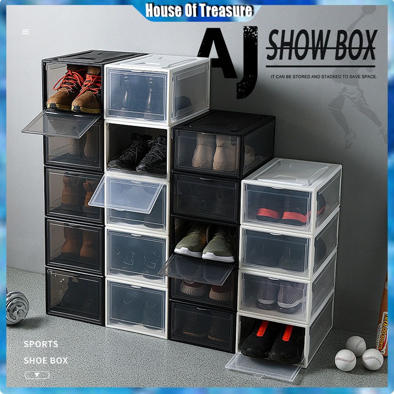Large Size hard plastic Shoe Box Shoe Rack foldable drawer shoes ...
