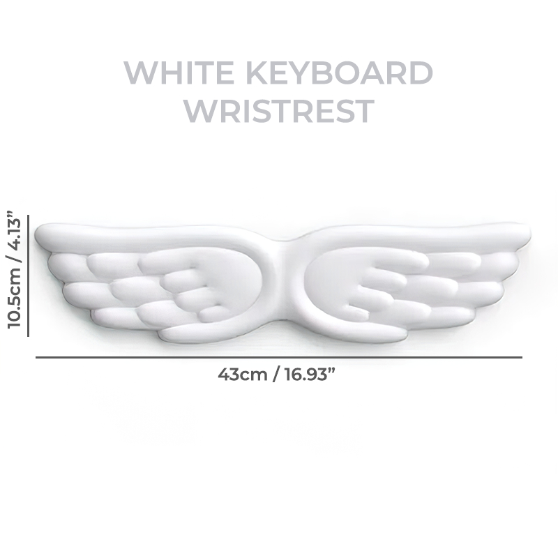 MD Angel Wings Wrist Rest Pad PU Leather Material Anti-Slip Rubber Base ...